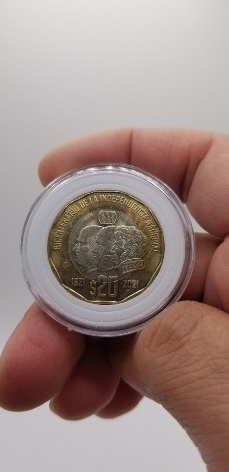 MEXICO 20 PESOS COINS, MONEDAS 2021 BICENTENARIO DE LA INDEPENDENCIA ...