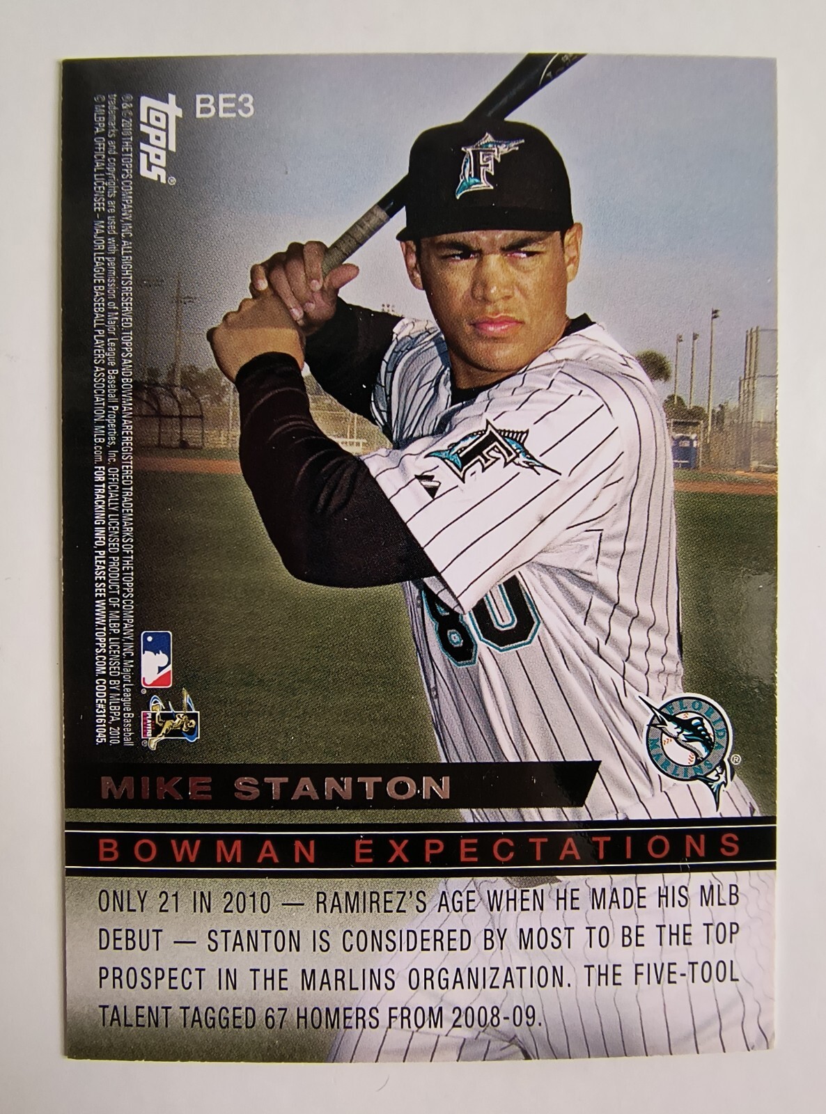 Giancarlo Mike STANTON Hanley RAMIREZ Rookie Insert Card 2010 Bowman ...