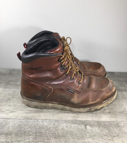 Red Wing 405 Traction Tred Mens Leather Work Soft Toe Waterproof Boots ...