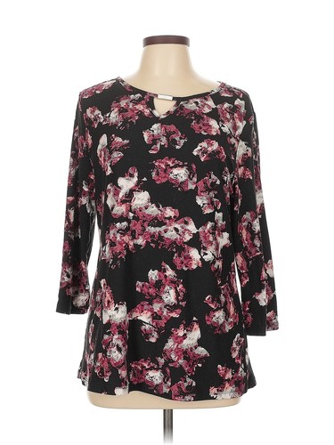 Chances R Women Black 3/4 Sleeve Blouse L | eBay