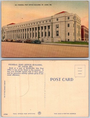 Federal Post Office Building St Louis MO Postcard | eBay