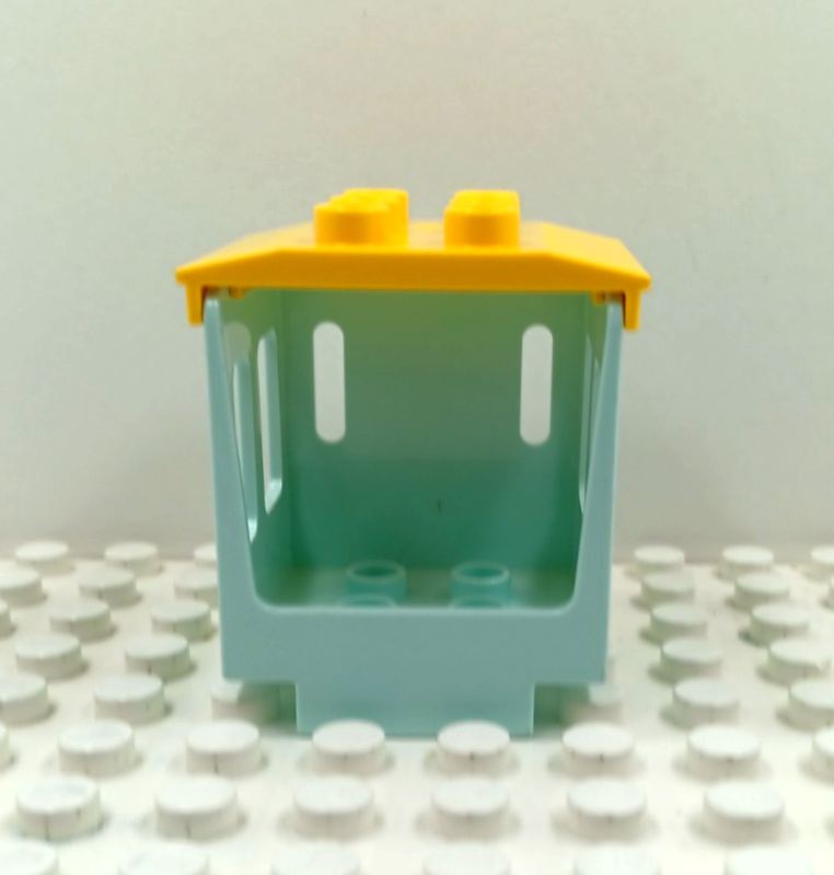 Lego Duplo Train Engineer's Cab pale green/yellow | eBay