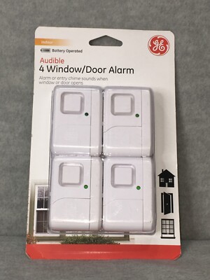 NEW! 4 Pack GE Personal Security Window Door Alarm Model 45174 Home ...