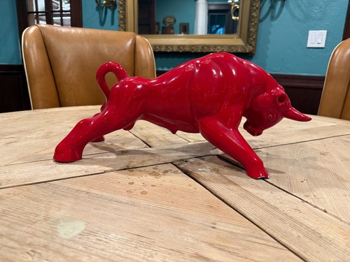 Royal Haeger Pottery Eric Olsen Red Ceramic Bull (Toro) | eBay