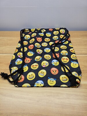 Emoji Faces Drawstring Backpack Bag Smily Faces | eBay