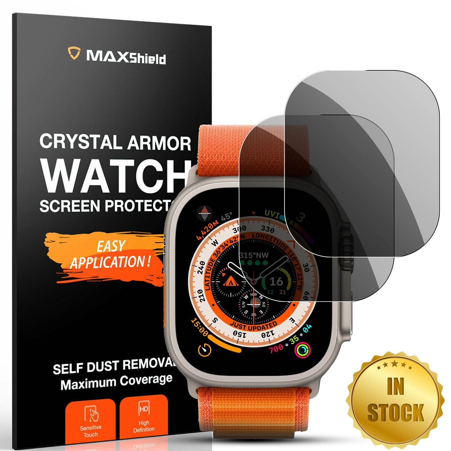 3x For Apple Watch Ultra 3 2 49mm Privacy Full Coverage Glass Screen ...