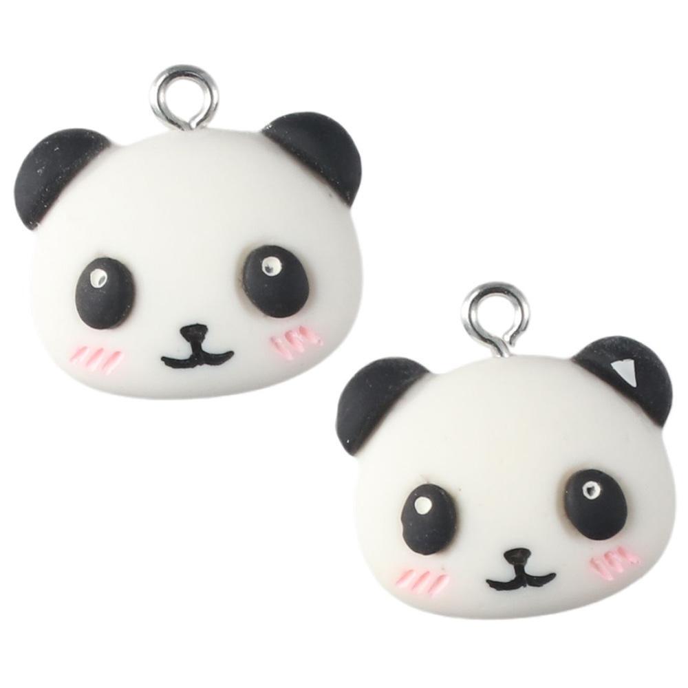 20pcs Panda shape Panda Charms Resin Panda Charm Animal Pendants ...