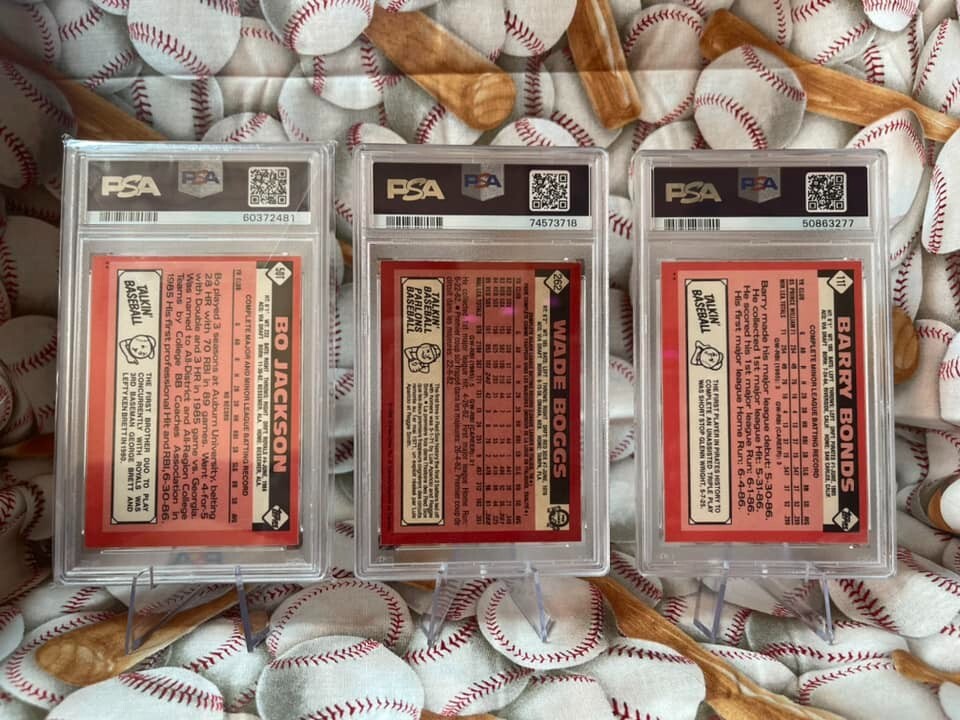 1986 Topps Traded Bo Jackson, O-Pee-Chee Wade Boggs, Topps Traded Barry ...