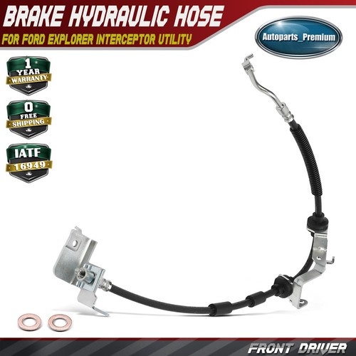 1xFront Driver Brake Hydraulic Hose for Ford Explorer Police ...