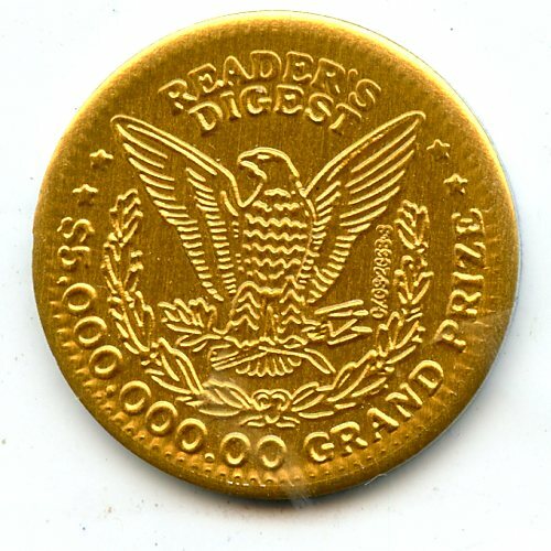 Reader's Digest $5,000,000 Grand Prize Coin - CS6118 | eBay
