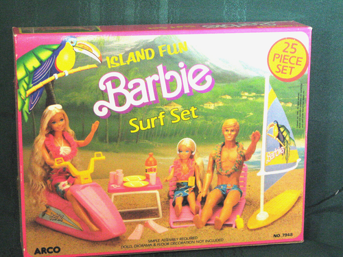 Vintage Island Fun Barbie Surf Set (1987) #7948 Mattel/Arco - Beach ...
