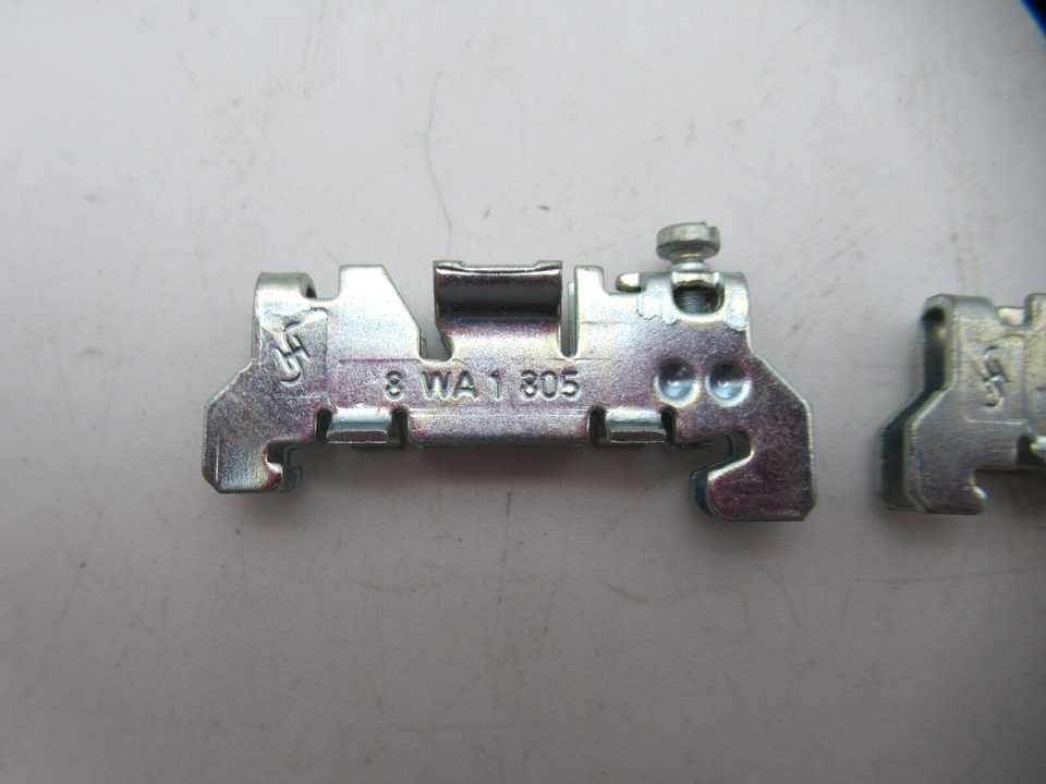 *10 QTY* Siemens 8WA1 805 Din Rail Terminal End Block Steel Retainer 10 ...