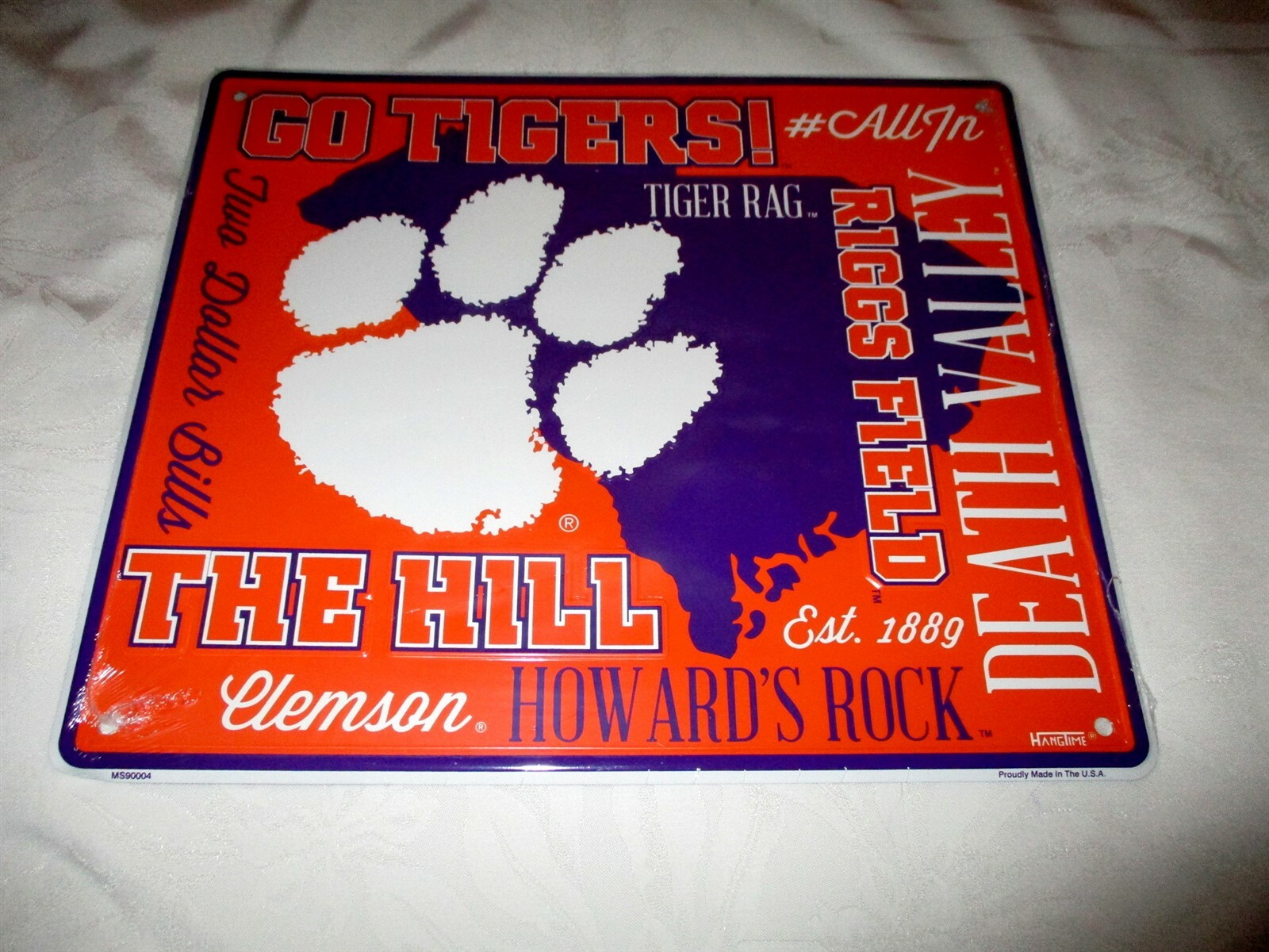 CLEMSON TIGERS EMBOSSED METAL SIGN #01 - NEW | eBay