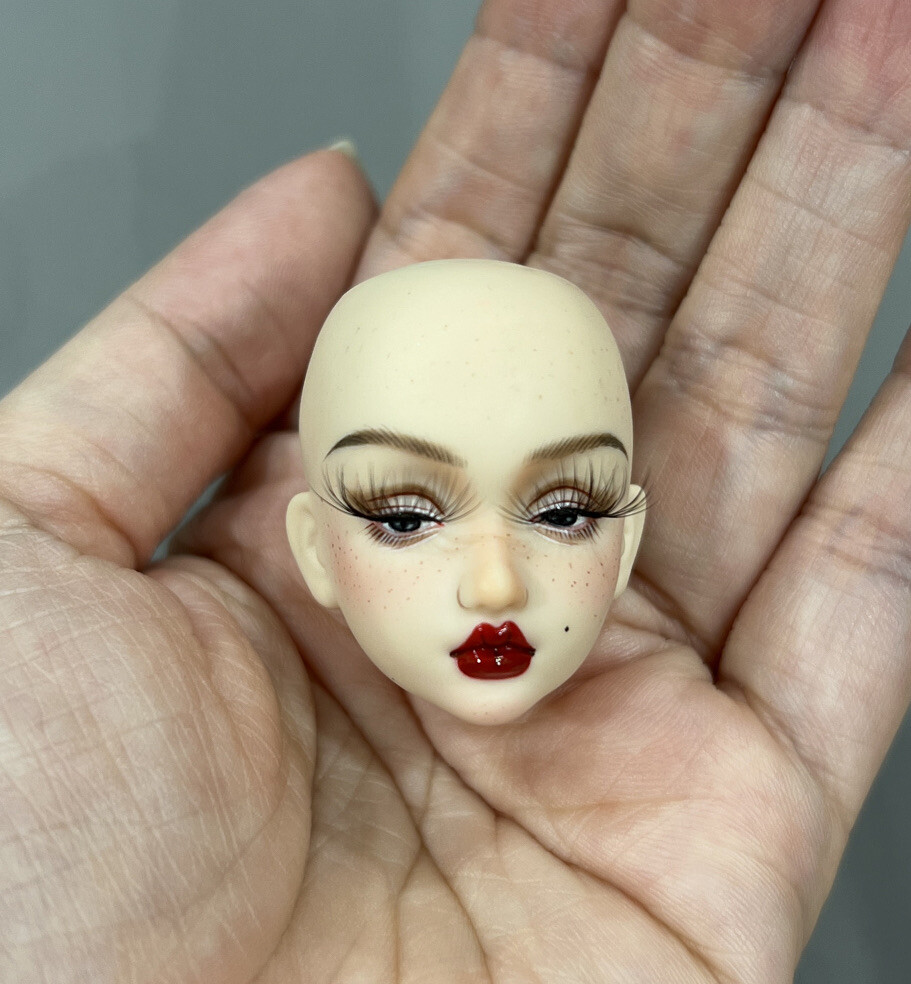 Bedoll 1:6 Custom Head Only Bel Eve Doll Rooted Lashe BJD Barbie ...