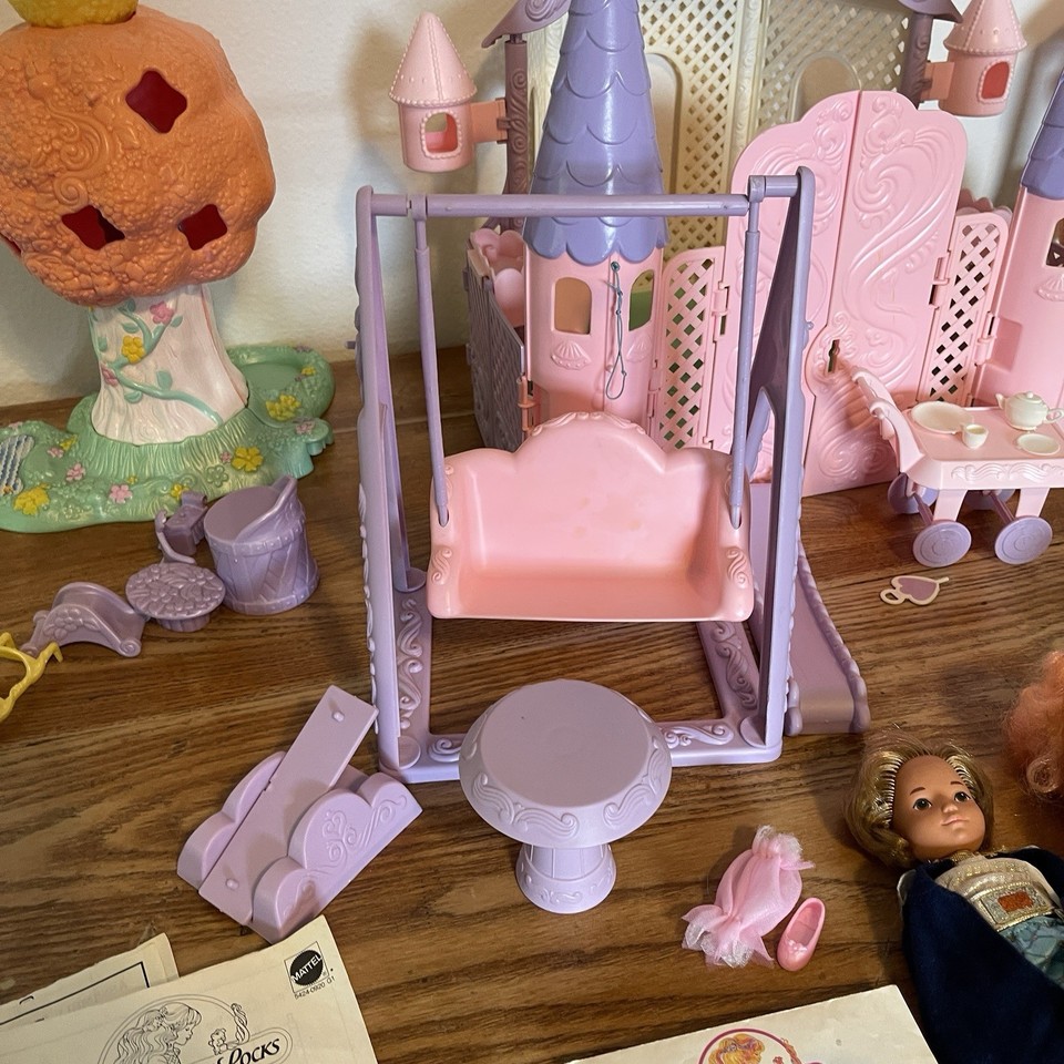 Vtg 80s Lady Lovely Locks Lot, 4 Dolls, 37 Pixietails, Salon, Treehouse ...