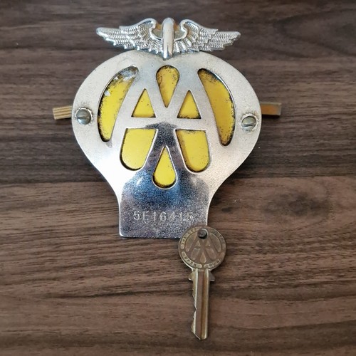 Vintage AA Car Badge Circa 1960/70 - With 1920 PHONE BOX KEY | eBay