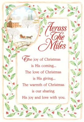 Merry Christmas Across The Miles His Love Joy KJV Dayspring Greeting ...