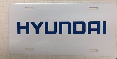 Hyundai Blue Letter Aluminum 6x12 License Plate | eBay
