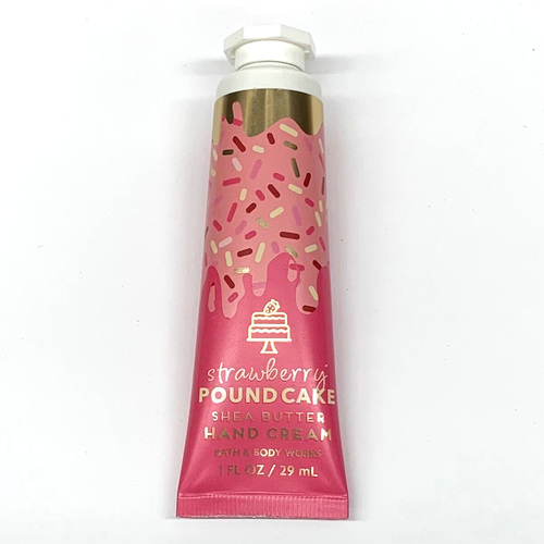 Bath and Body Works Strawberry Pound Cake Hand Cream 1 Fl OZ Shea ...