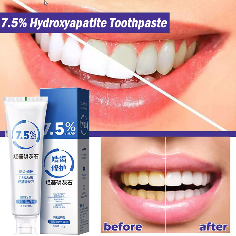 7.5% Hydroxyapatite Toothpaste Remove Yellow Tooth Stains For Sensitive ...
