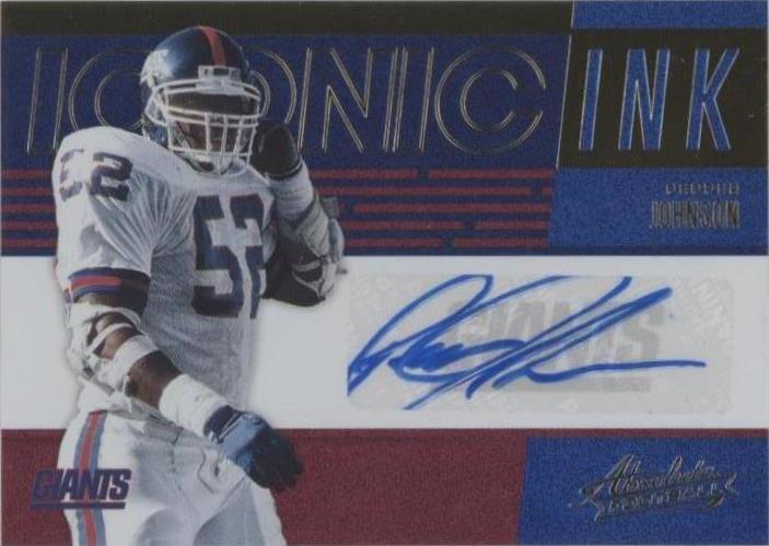 2018 Panini Absolute - Iconic Ink Pepper Johnson #II-PJ Spectrum Blue ...