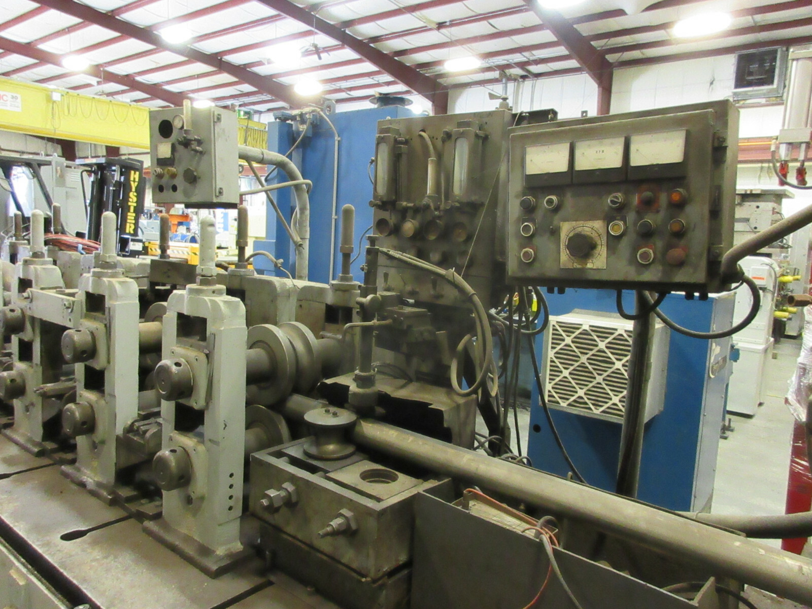YODER M-3 STAINLESS STEEL TUBE MILL 9 STAND 3" SHAFTS BEAD FLASHER ...