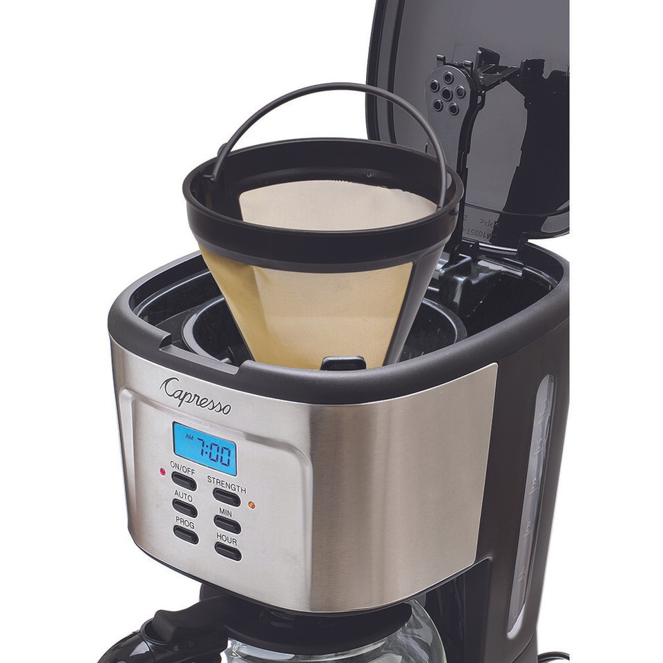 Capresso 12-Cup Programmable Coffee Maker, Stainless Steel 794151402751 ...