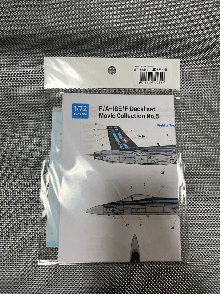 DEF el 1/72 Decal F/A-18E/F Decal Set Movie Collection 5 JD76 Top ...