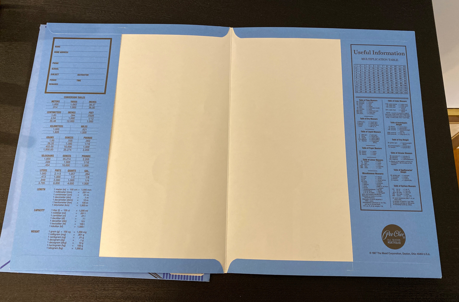 Set of 2 Blue Mead Sports Pee-Chee Folders 2 -1987 | eBay