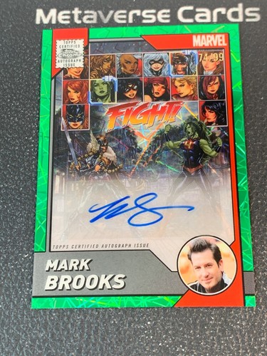 2025 Topps Chrome Marvel Mark Brooks Comic Artist Auto Green Lazer /99 ...