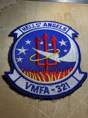 1980s/1990s? US MARINES PATCH-VMFA-321 HELL'S ANGELS SQUADRON-ORIGINAL ...