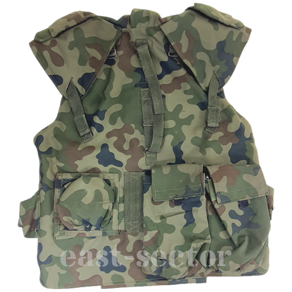 Original Polish Army Tactical Vest Jacket Chest Rig Woodland Camo ...