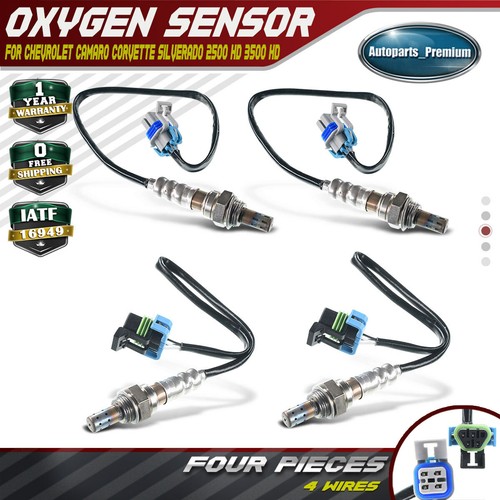 4x Up+Downstream O2 Oxygen Sensors for Chevy Camaro Corvette Silverado ...