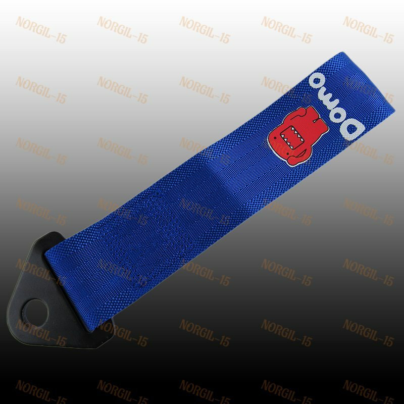 Blue Car Tow Towing Strap Belt JDM DOMO KUN Racing Drift Rally Hook ...