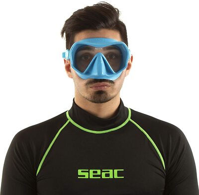 SEAC SUB TOUCH MASK IN LIGHT BLUE DIVING / SNORKELLING / FREE DIVING ...