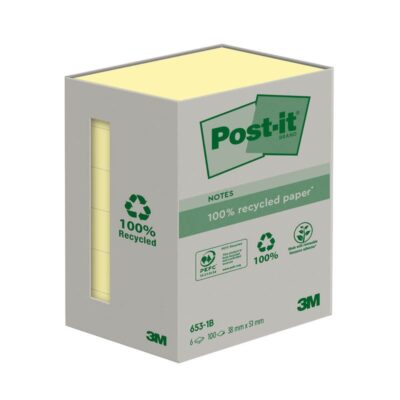 Post-it® 653-1B Post-it® Recycling Notes Haftnotizen Standard 6531B ...