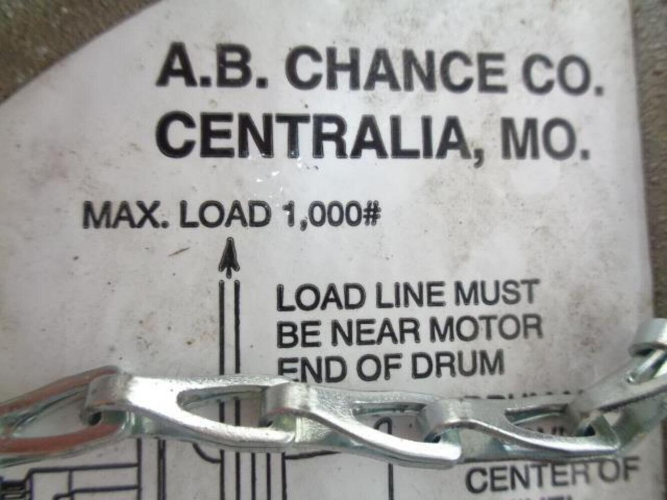 AB CHANCE CAPSTAN HOIST WINCH 1000LBS P308 0892 H2 | eBay