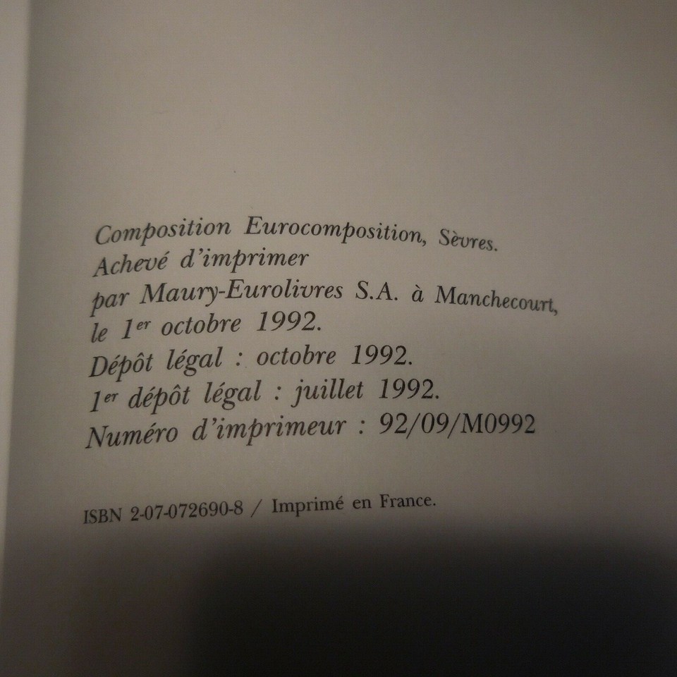 Alexandre Jardin 1992 The Little Savage Gallimard Literature Novel ...