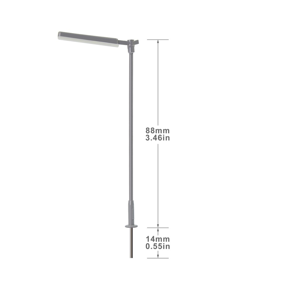 5pcs Model Trains HO Scale 1:87 Metal Platform Lamp Street Lights Warm ...