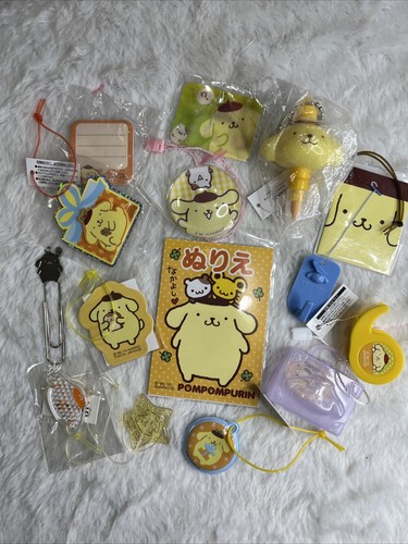 Sanrio Trinket Pompompurin Purin Yellow Dog Plush 15 PCs Trinket Lot #5 ...