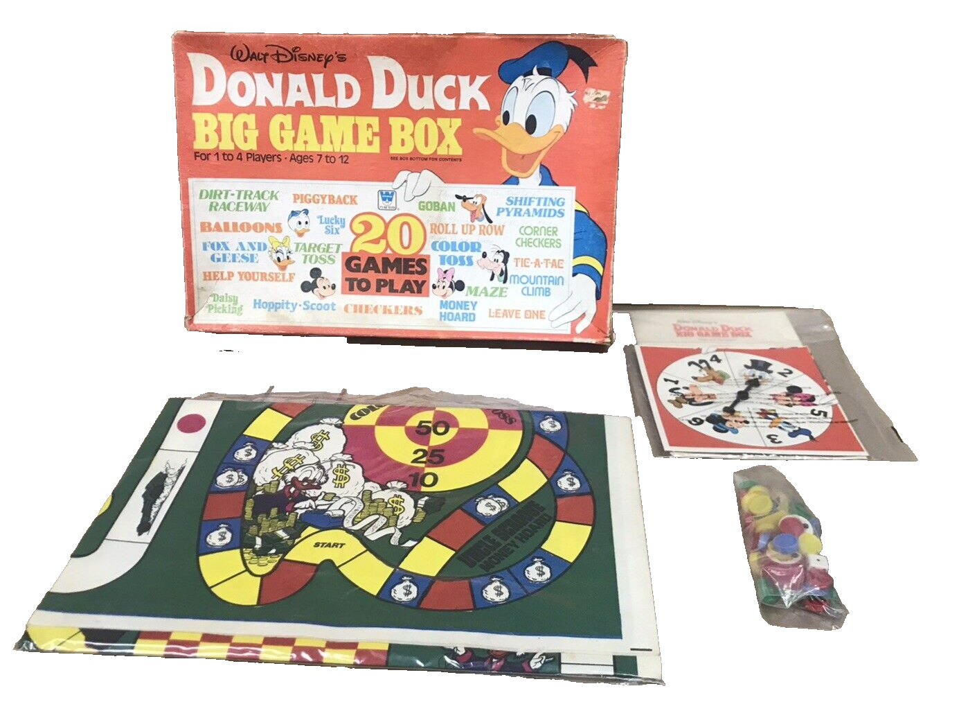 Rare Vintage 1970's 1979 Donald Duck Big Game Box Whitman Complete ...