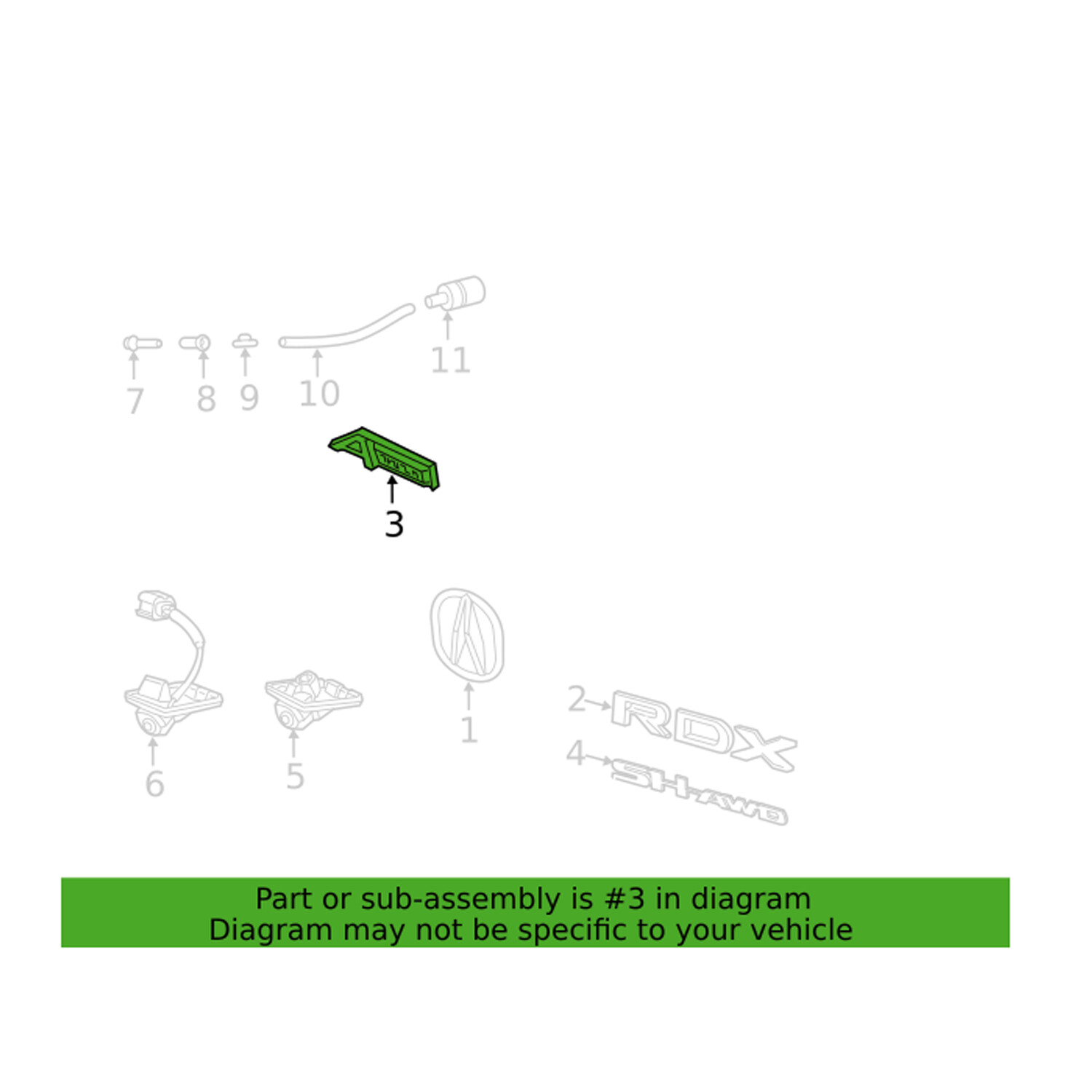 Genuine Acura Rear Trunk Emblem 75732TJBA01 / 75732-tjb-a01 OEM for ...