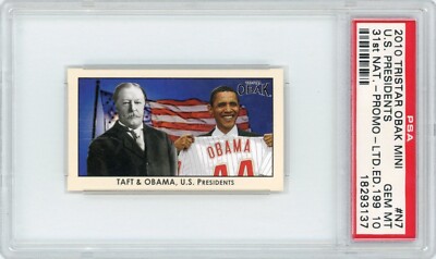 President Obama 2010 Tristar Obak Mini 31st National Promo /199 PSA 10 ...