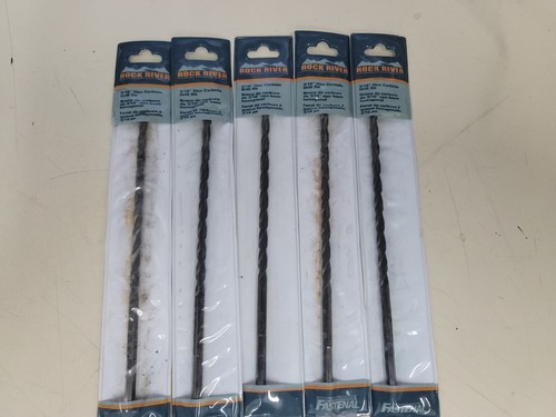 FIVE (5) NEW UNUSED ROCK RIVER # 0259447 3/16” HEX CARBIDE DRILL BITS ...
