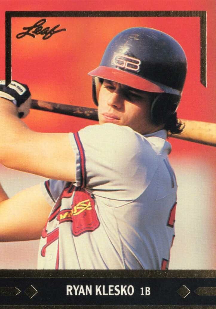 Ryan Klesko RC rookie card, 1991 Leaf Gold Rookies #BC21, Atlanta ...