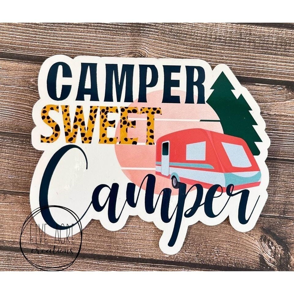 Funny Camping Sticker - Camper Decal - Camper Sweet Camper - Trailer ...