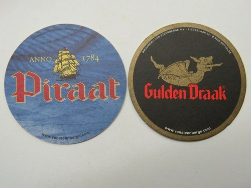 BELGIAN Beer Brewery Coaster ~ PIRAAT ~ GULDEN DRAAK ~ Brouwerij Van ...
