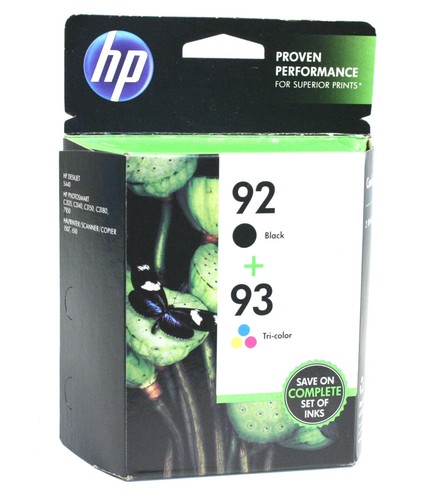 2PK Genuine HP 92 HP 93 Ink Cartridge for Deskjet 5420 5440 6980 D4145 ...