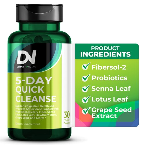 5 Day Colon Cleanse Dietary Fiber & Probiotics Gut Digestive Support ...