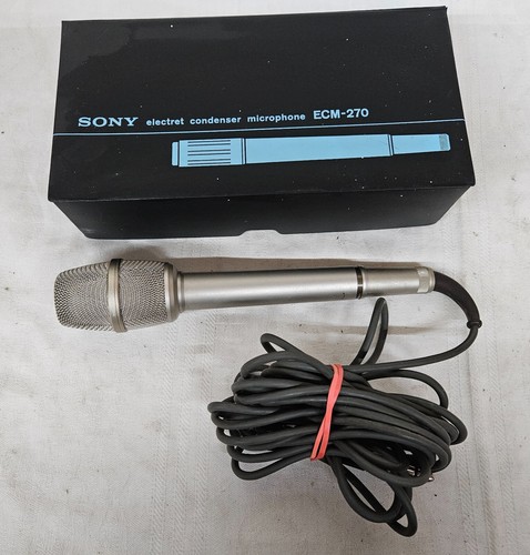 SONY ECM-270 Capacitor Condenser Mic Microphone w Case WORKING & NICE ...